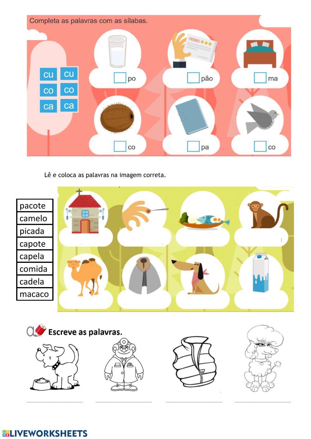 Letra C interactive worksheet | Live Worksheets