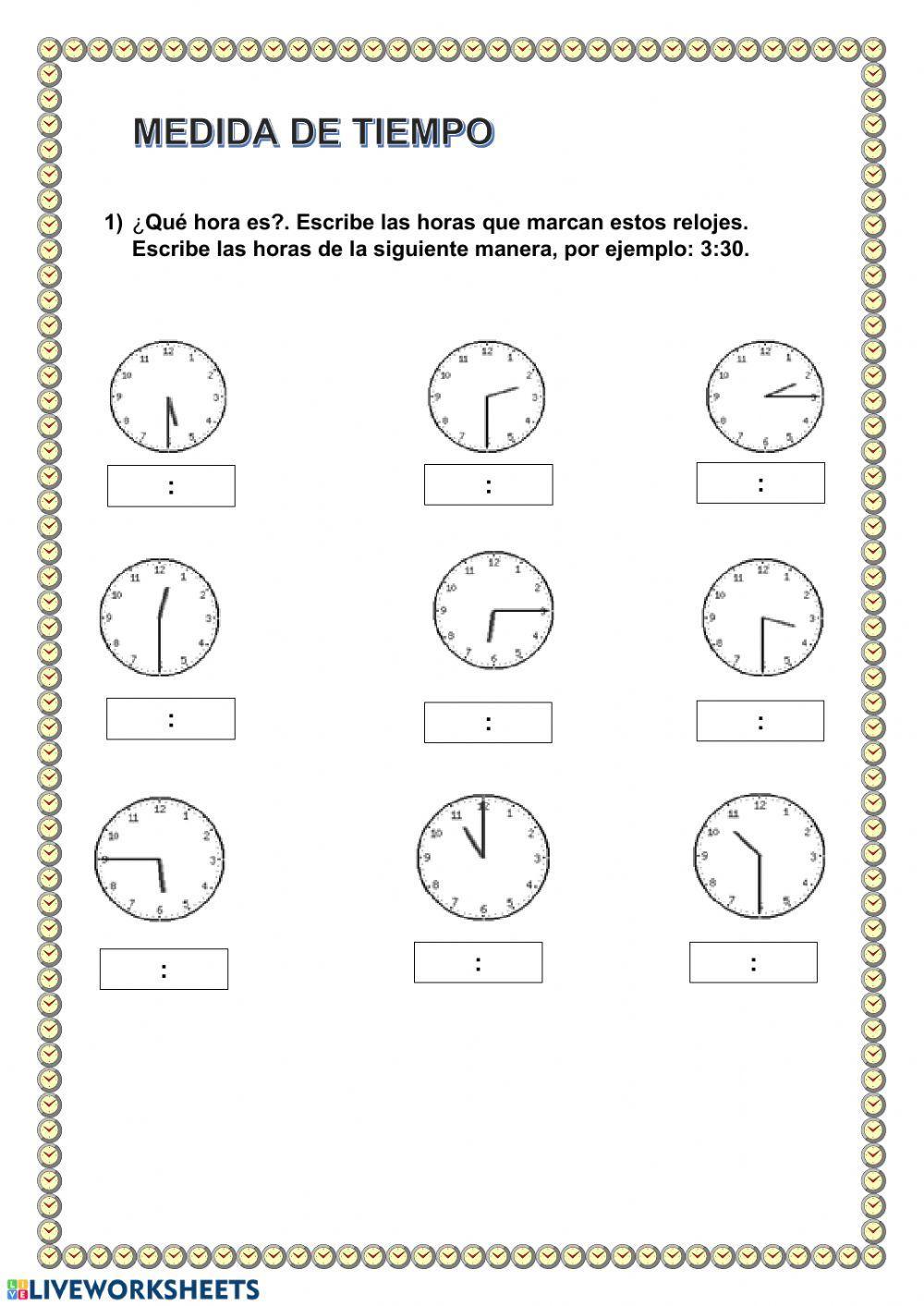 El Reloj Ficha Interactiva Y Puedes Hacer Los Ejercicios , 46% OFF