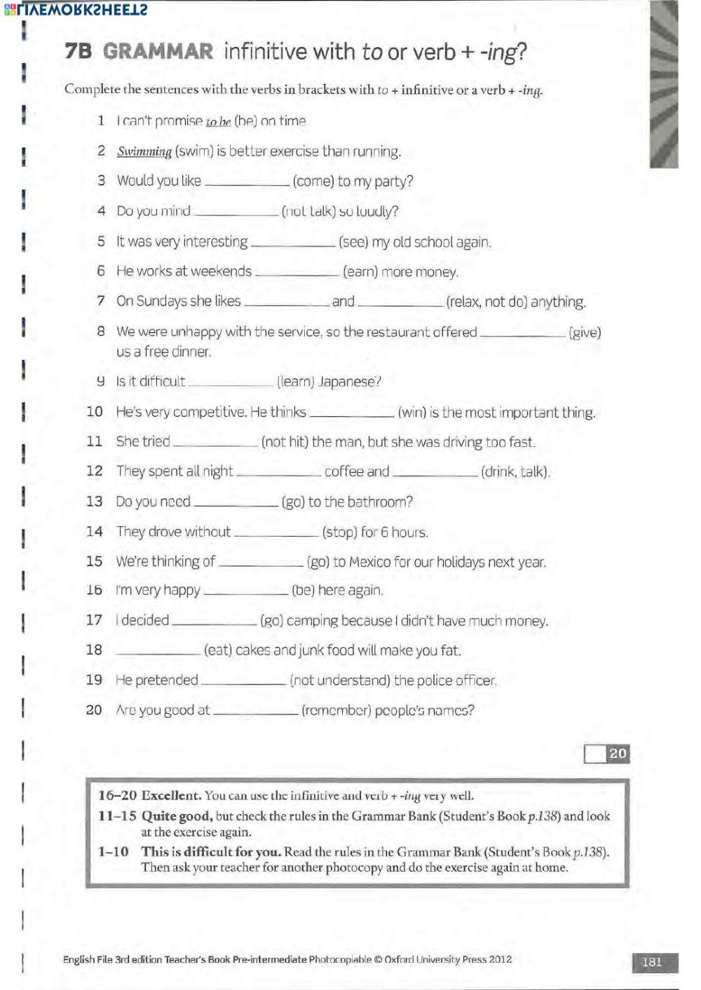 5469485 | English File Pre Intermediate 7B | alfaenglish