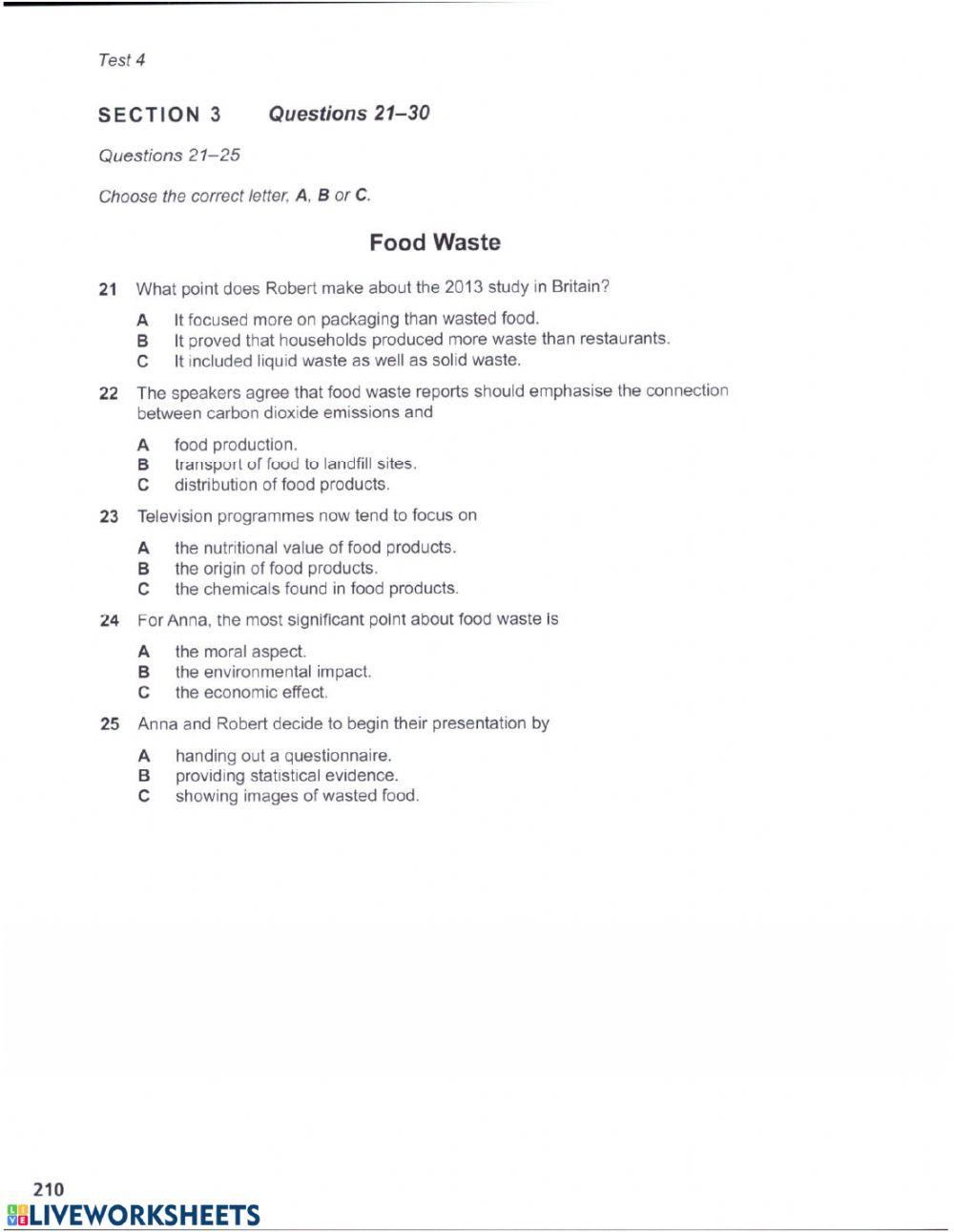 Mini Test interactive worksheet | Live Worksheets