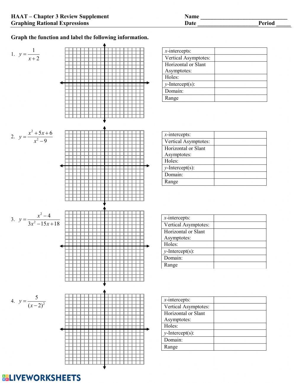 Rational Graph2 worksheet | Live Worksheets