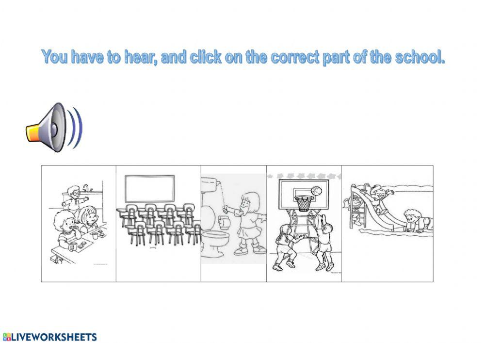 Saradr | PARTS OF THE SCHOOL 5470679 | LiveWorksheets
