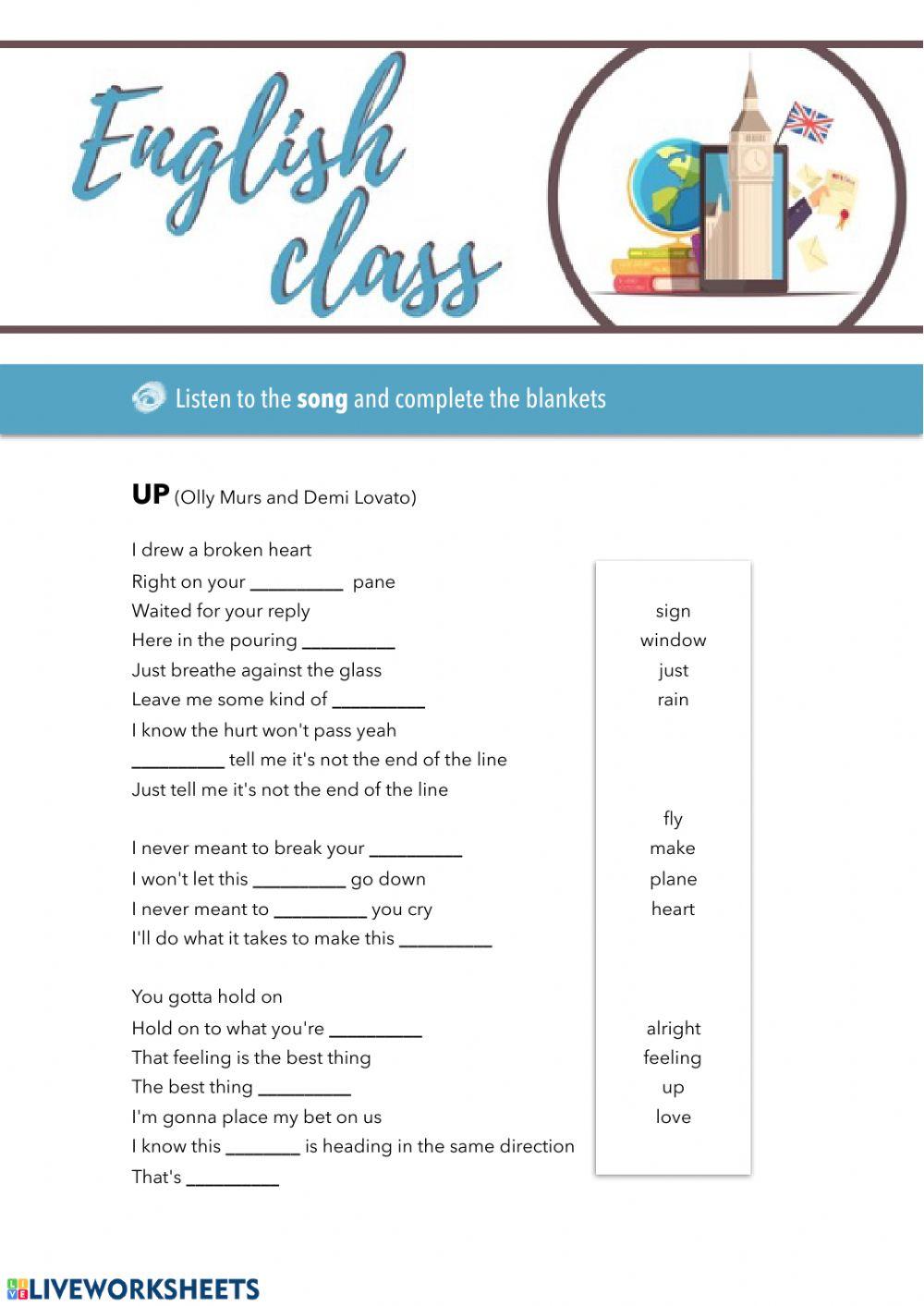 Listening: song | Free Interactive Worksheets | 98934