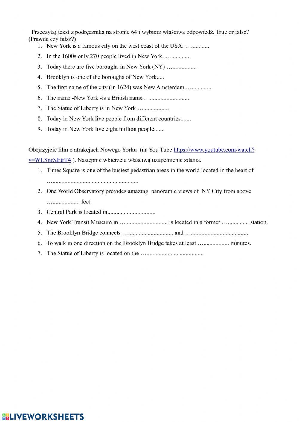 New york 98947 | annawalczaksp4 | Live Worksheets