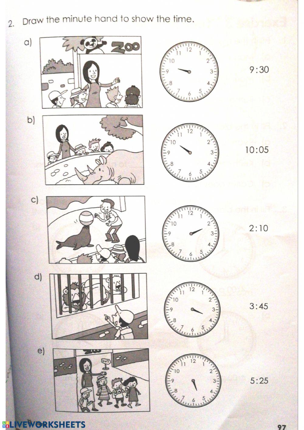 Telling the time worksheet | Live Worksheets