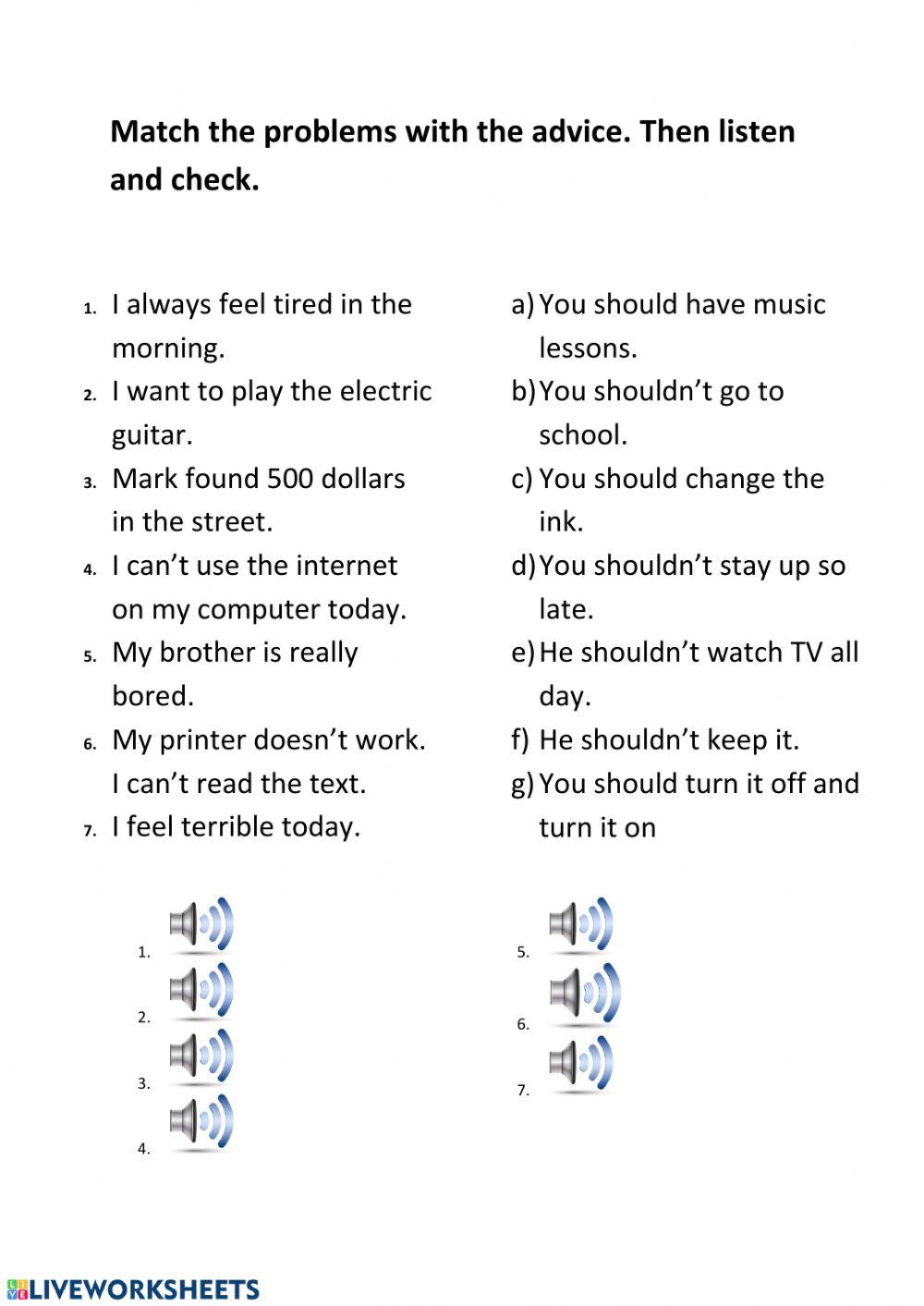 Modal verbs free exercise | Live Worksheets