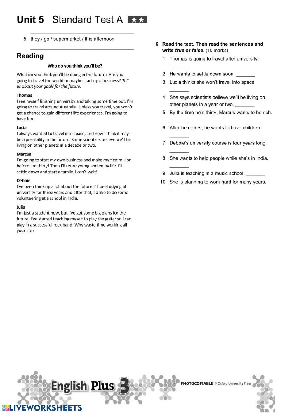 English Plus 3… | Free Interactive Worksheets | 5474778