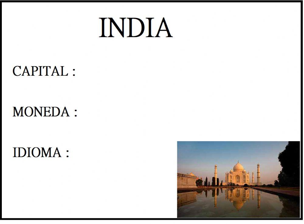India worksheet | Live Worksheets