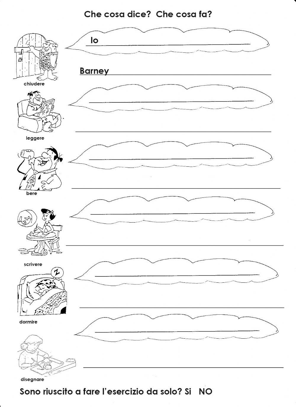 Che cosa faccio? Che cosa fa? worksheet | Live Worksheets