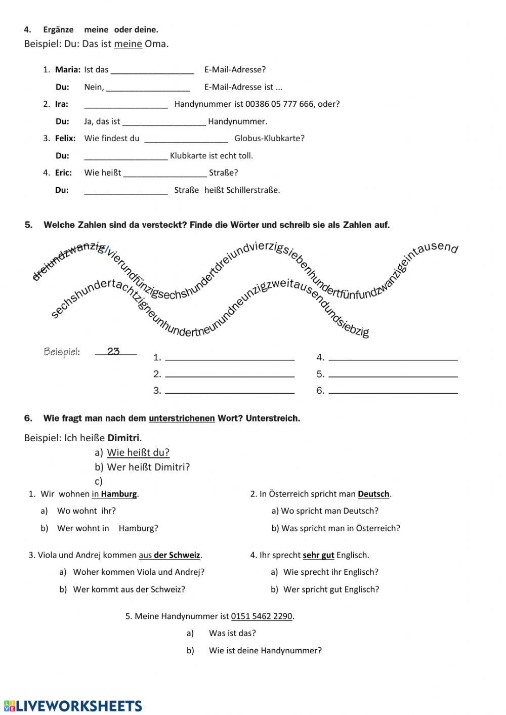 Maximal 2 - Arbeitsblatt 5 worksheet | Live Worksheets