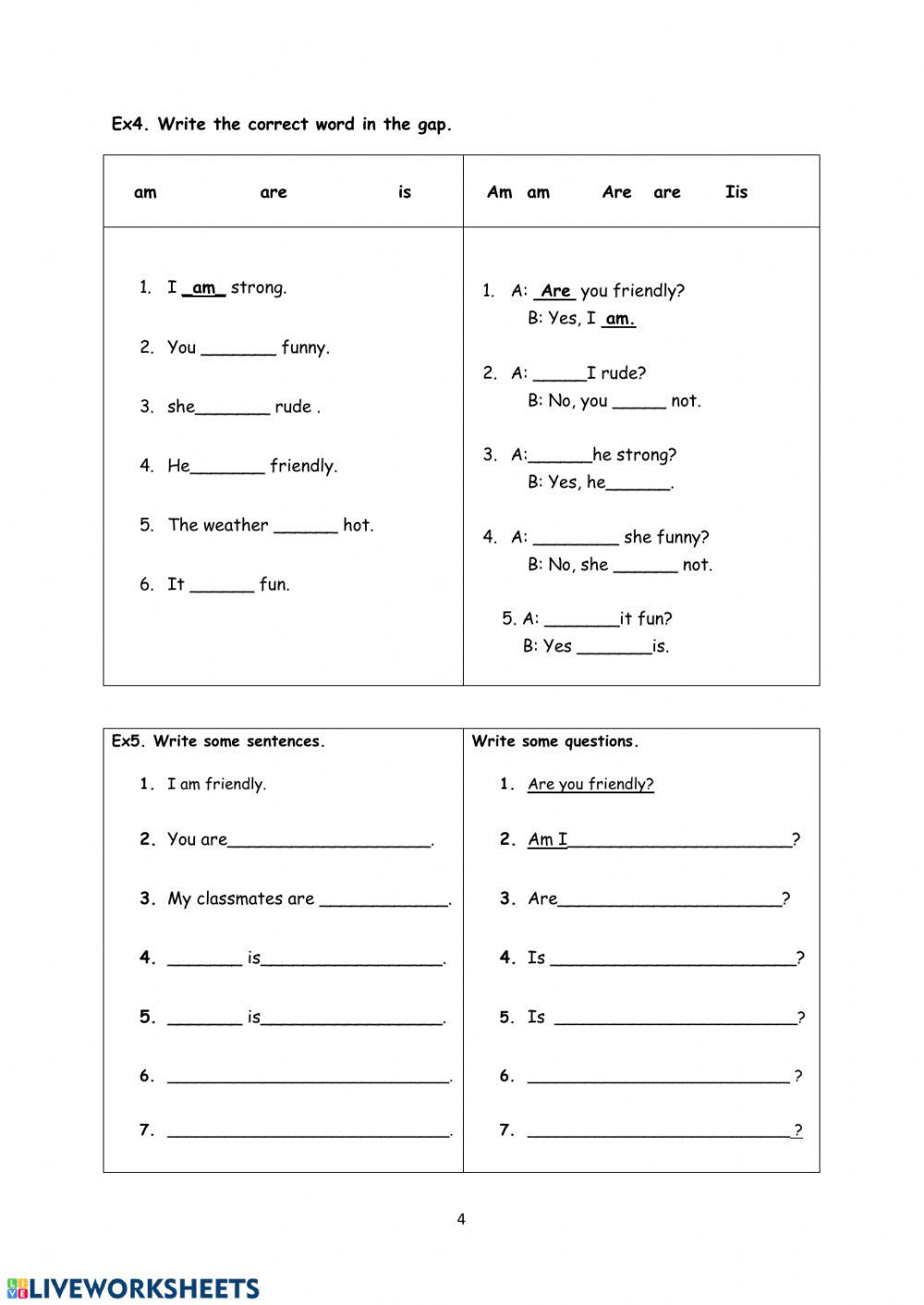 Adjectives workbook worksheet | Live Worksheets