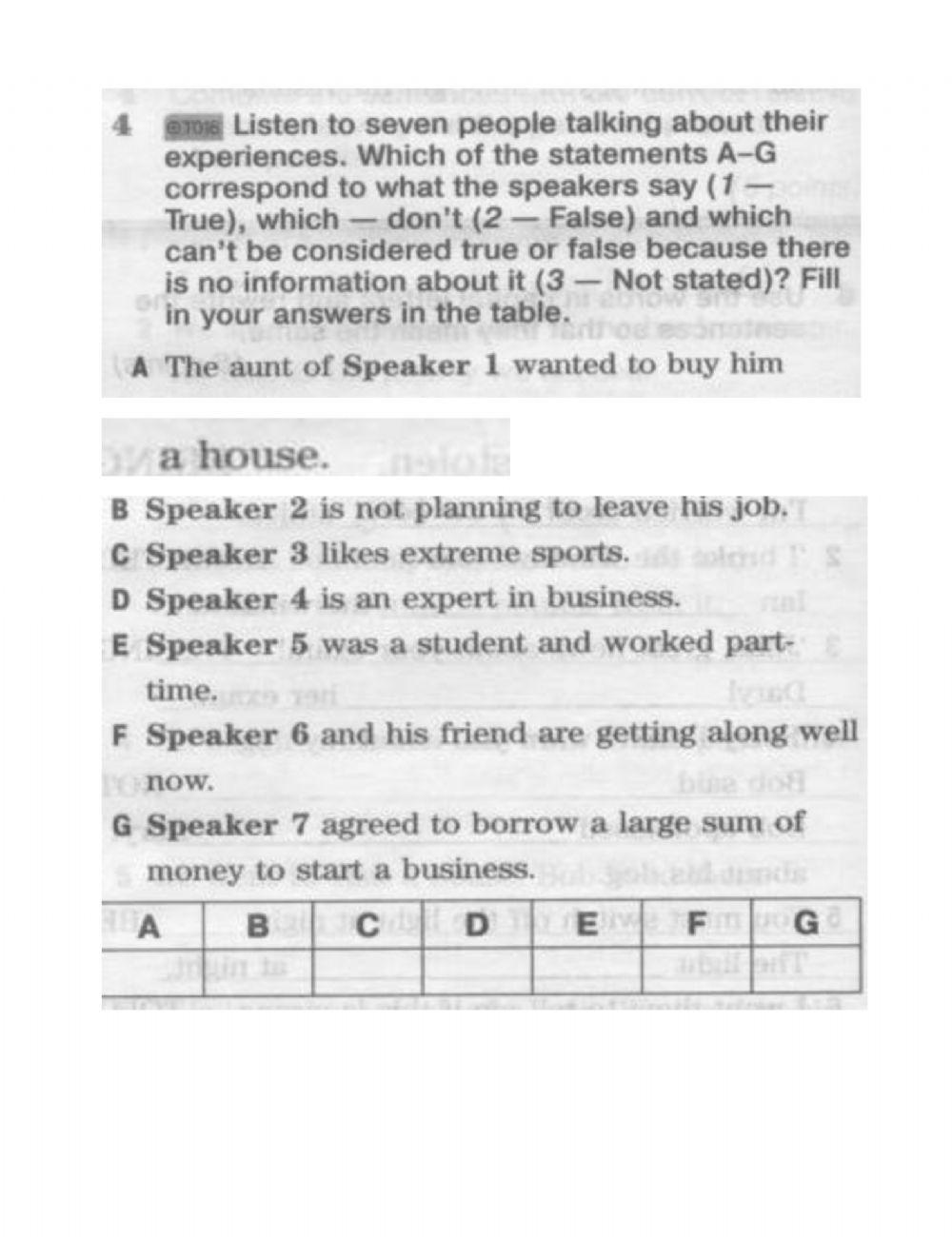 Listening online pdf worksheet | Live Worksheets