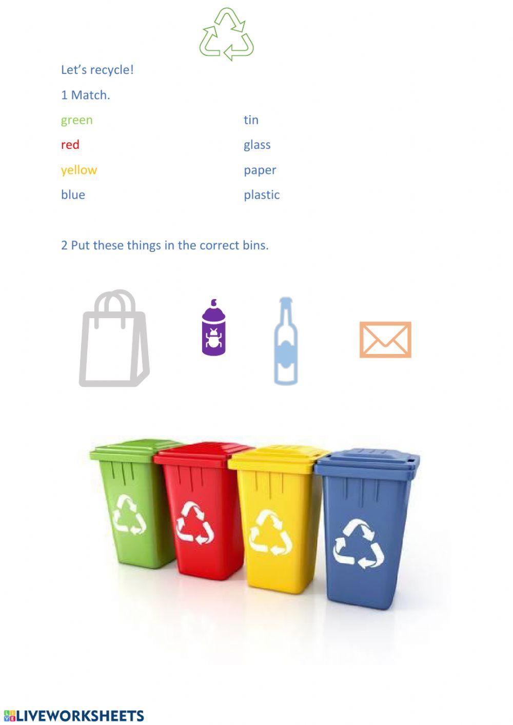 Let's recycle! online exercise for | Live Worksheets