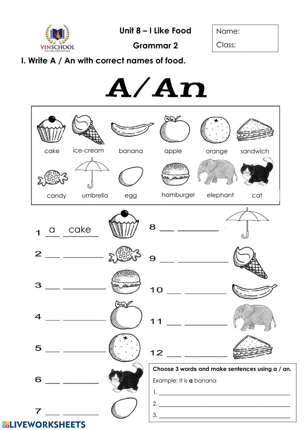Test exercise for Grade 1 | Live Worksheets