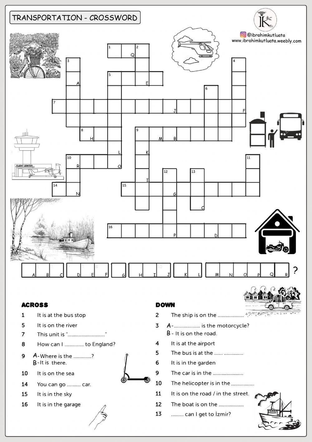 Transportation English as a Second Language (ESL) worksheet | Live ...