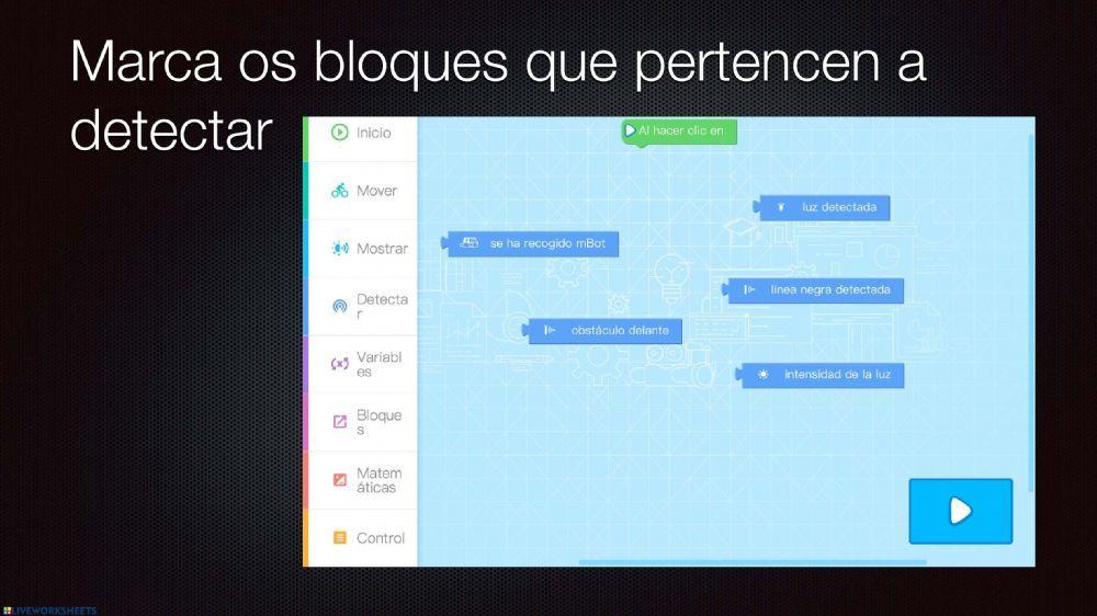 Mbot e bloques de programación worksheet | Live Worksheets
