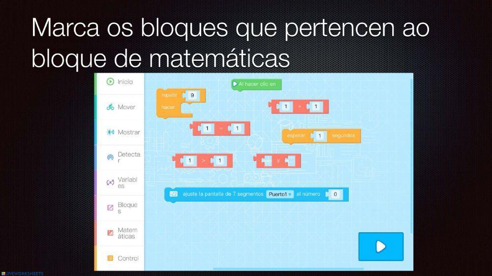 Mbot e bloques de programación worksheet | Live Worksheets