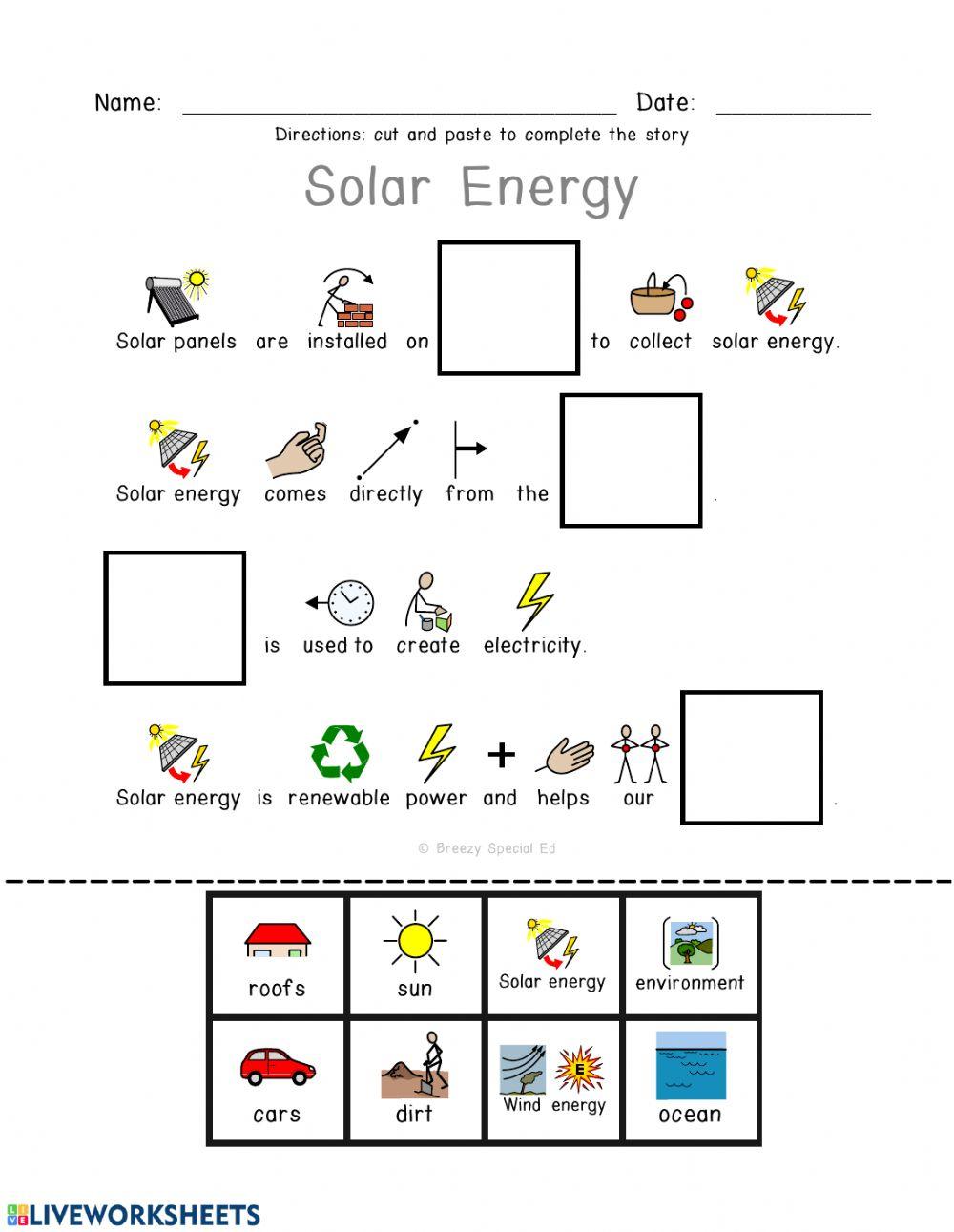 Solar Energy Sentences 5483120 | 135042 | LiveWorksheets