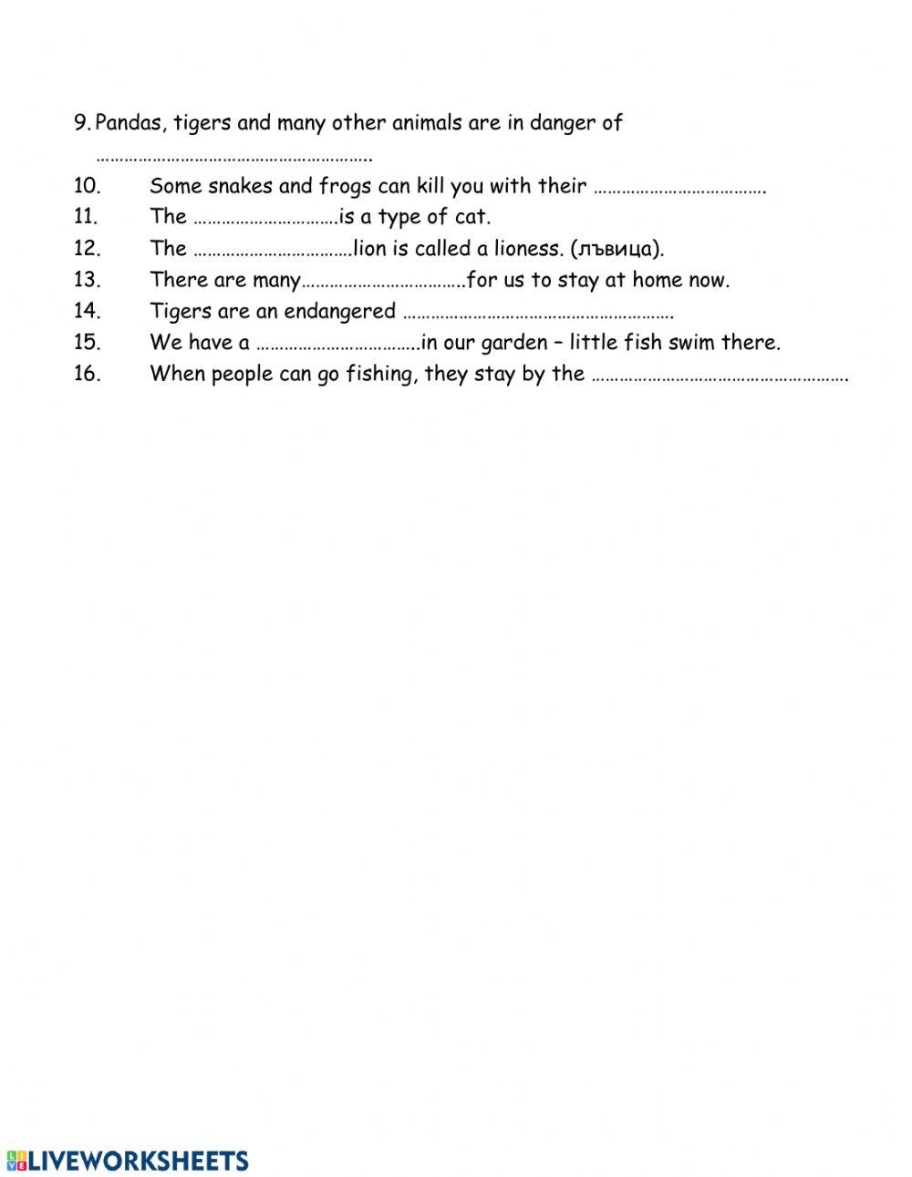 Extinction online exercise for | Live Worksheets