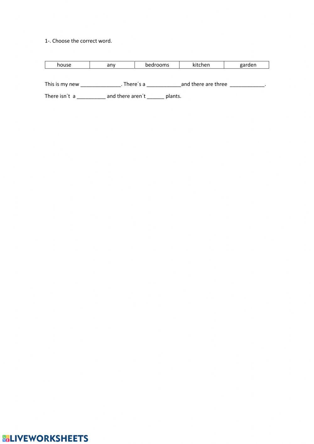 House English language exercise | Live Worksheets