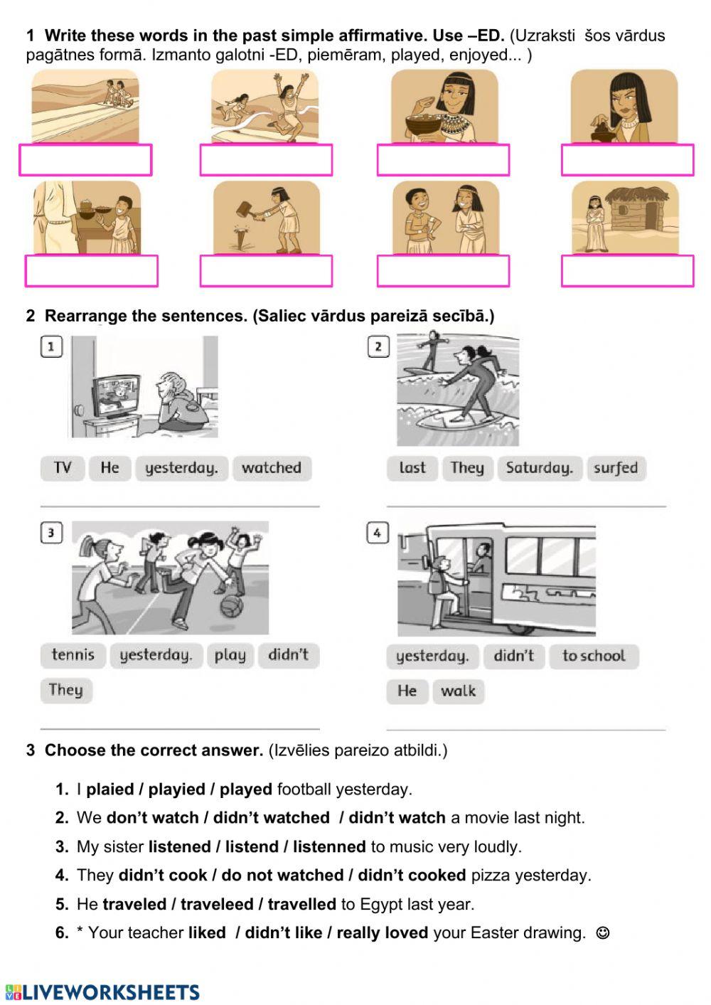 Past Simple Reg… | Free Interactive Worksheets | 105968