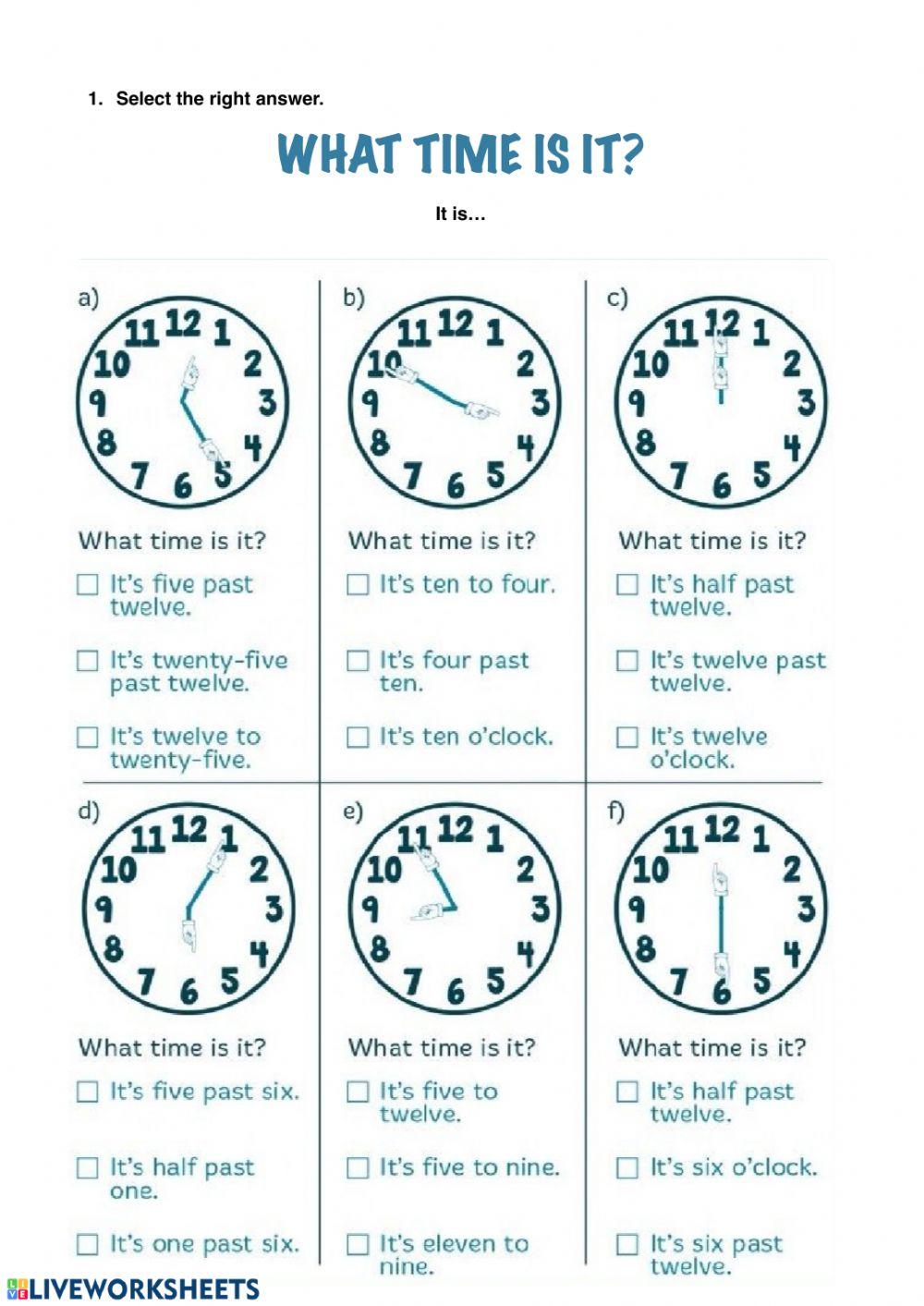 What time is it? 5484978 | Teacher_Lorena | Live