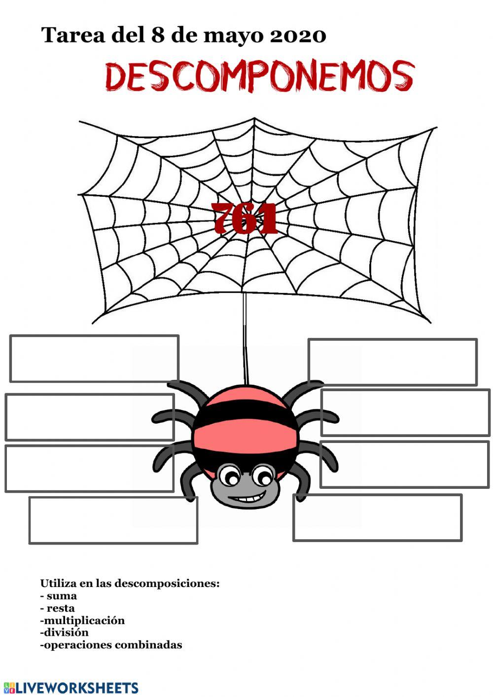 105942 | araña 3º | lesclassesdetania | LiveWorksheets