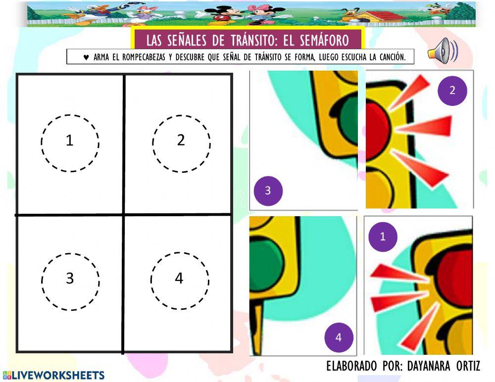 El semáforo worksheet | Live Worksheets