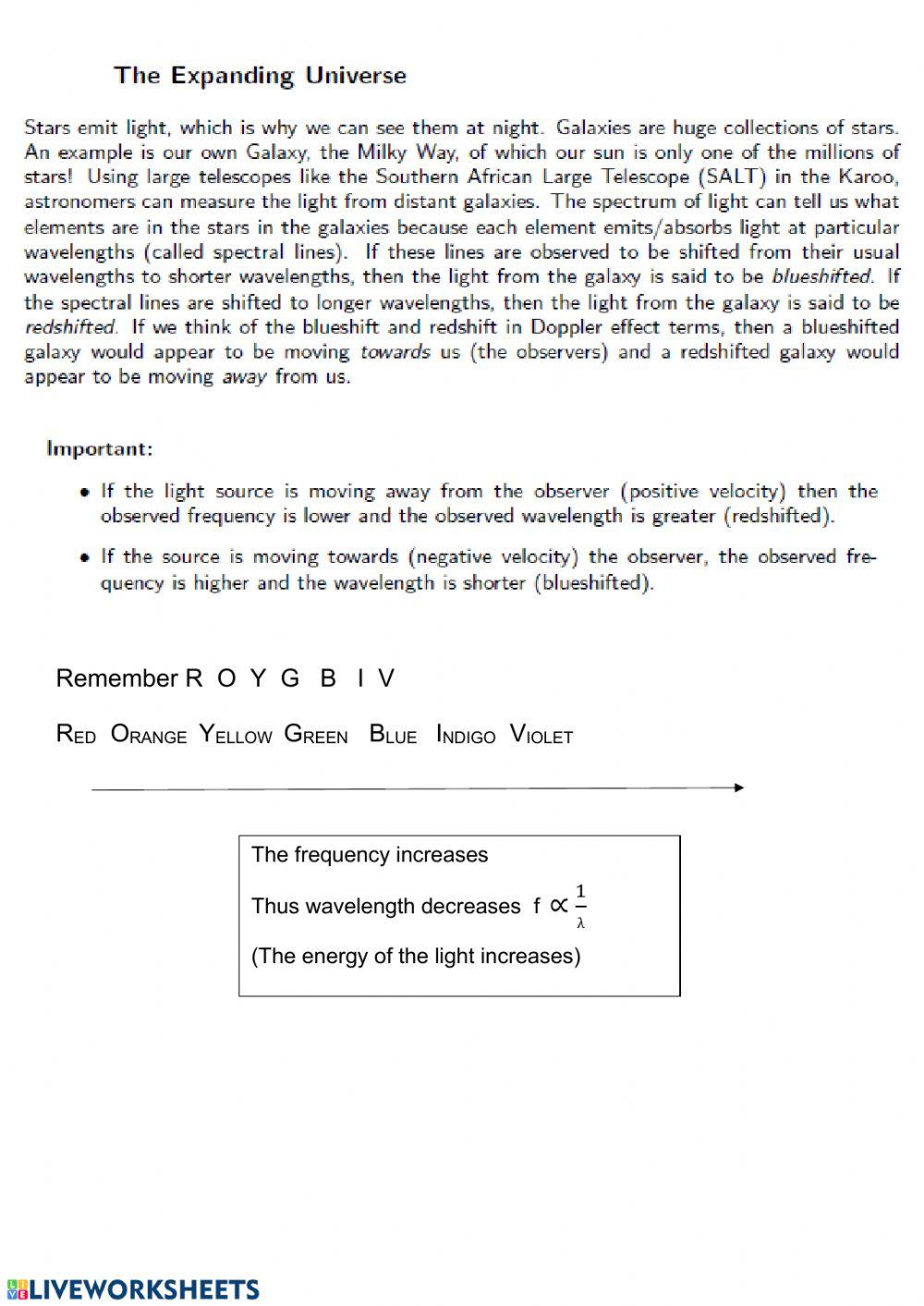 Doppler effect 4 | Free Interactive Worksheets | 106243