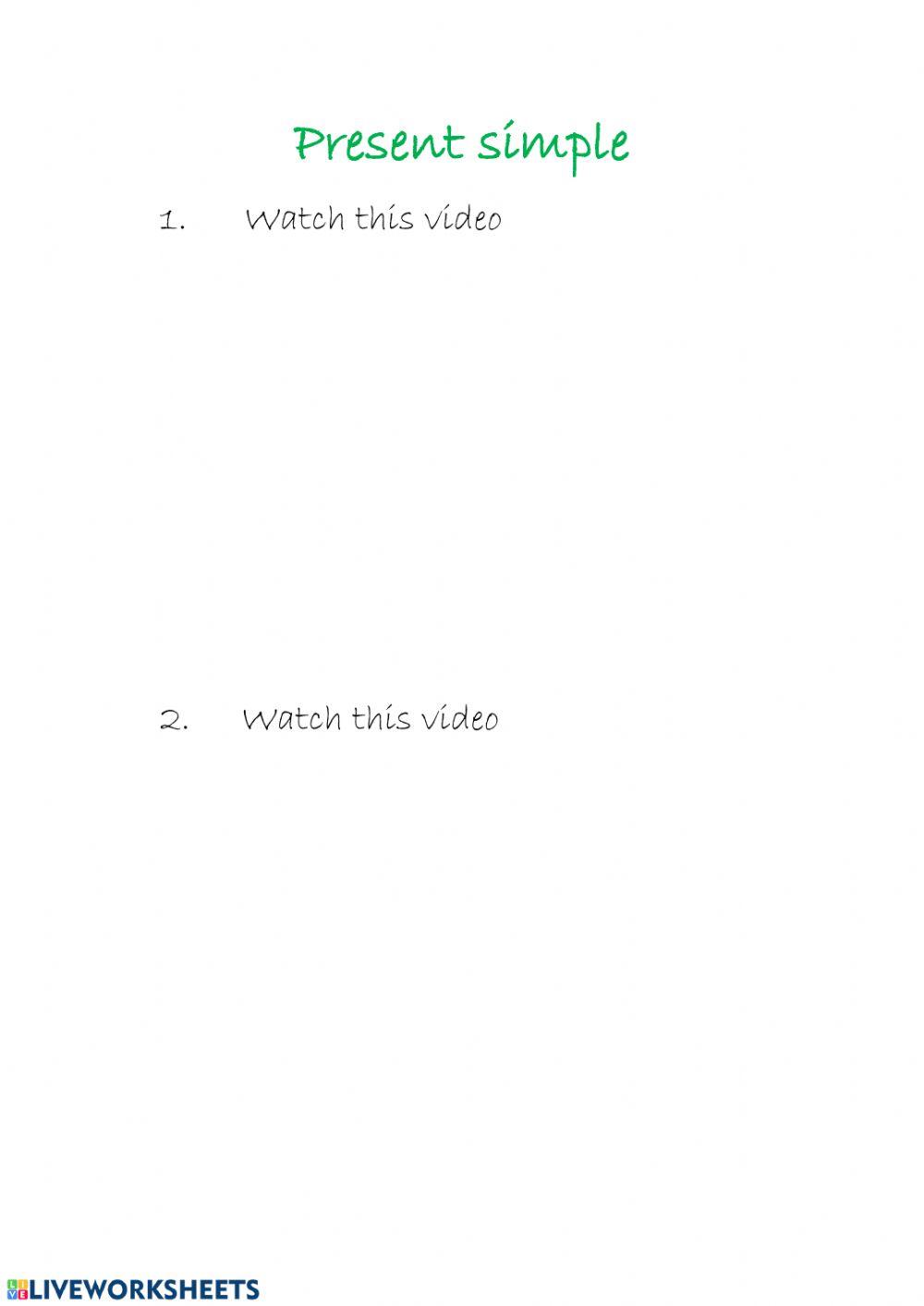 Present Simple Formation 106631 | EVALVERG | Live