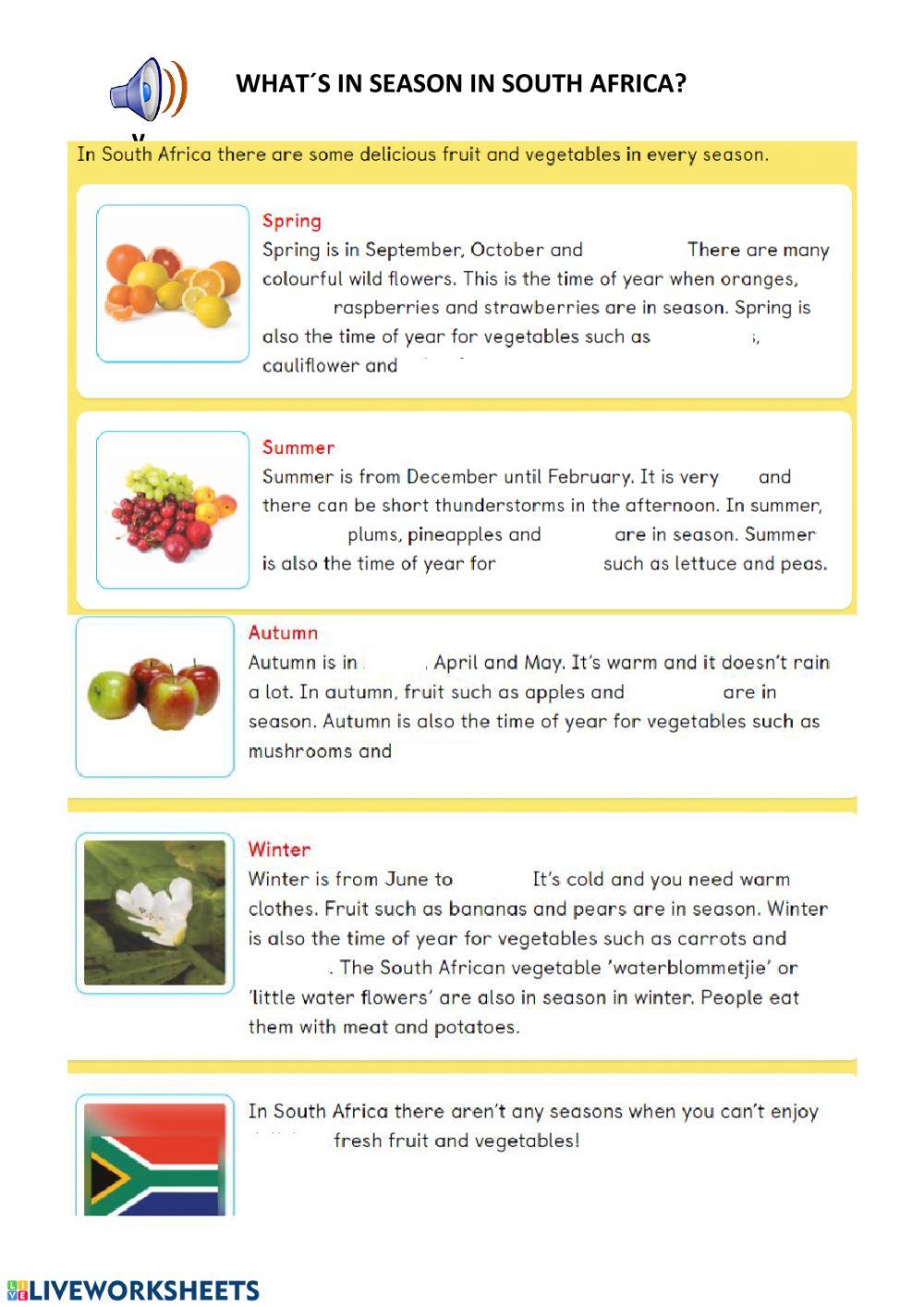 5486423 | SEASONS AND FRUIT IN SOUTH AFRICA | Elena