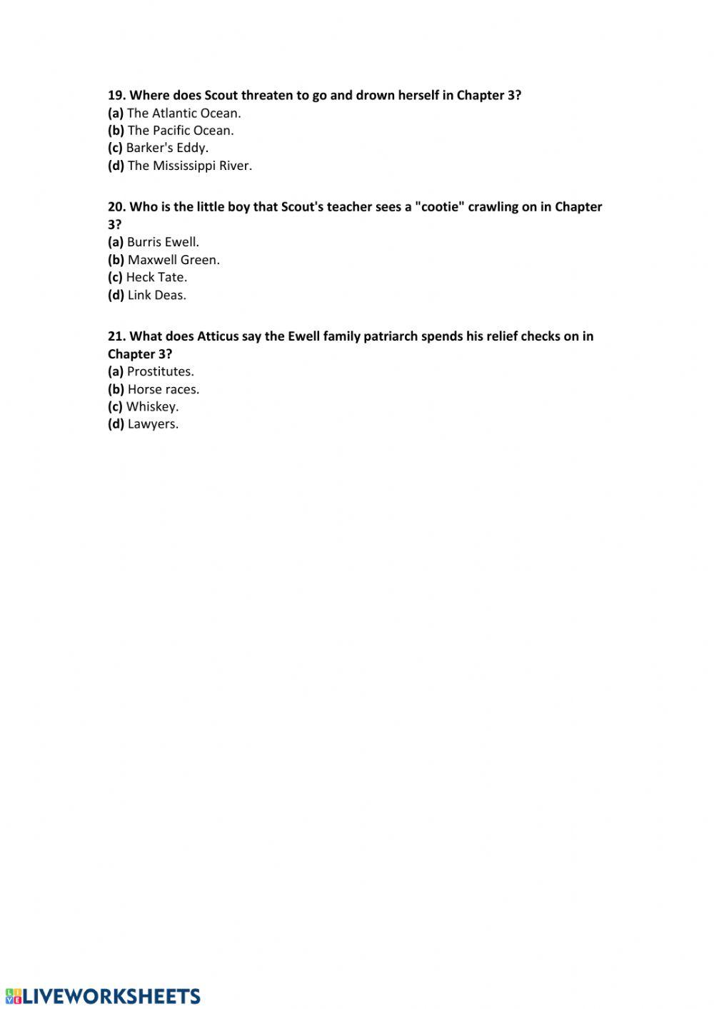 107042 | To Kill a Mockingbird Chapters 1-3 | Susanne Ida