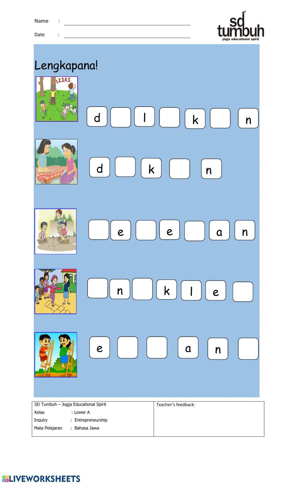 Tembang lan Dolanan Tradisional activity | Live Worksheets