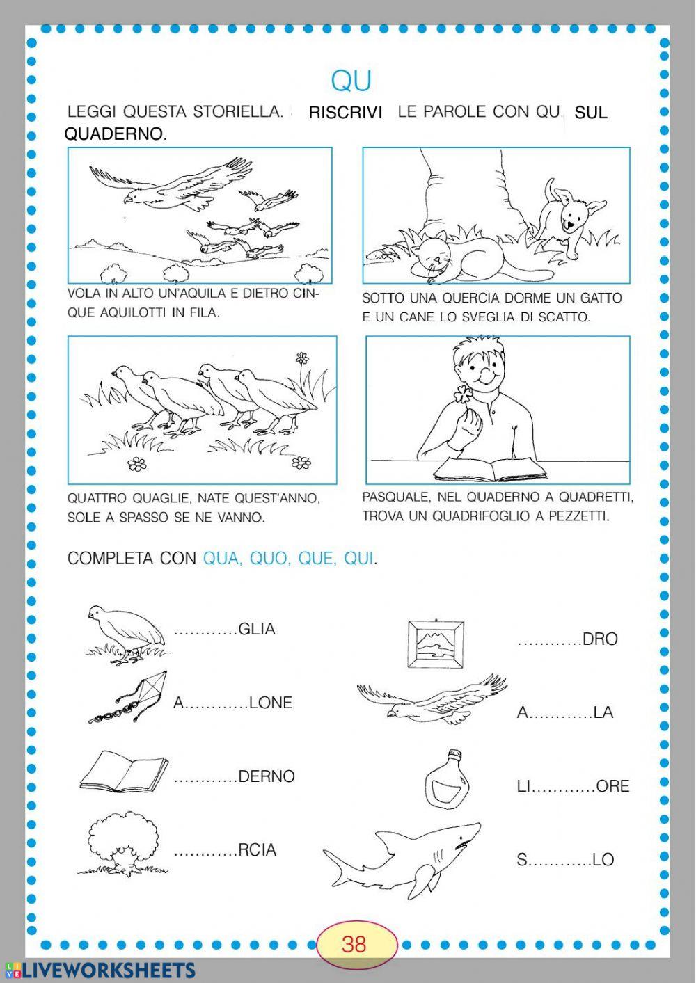 Qu interactive worksheet | Live Worksheets