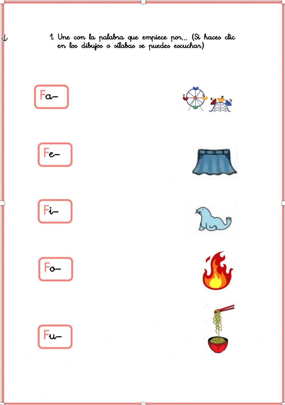 Letra -F- 107841 | conchaaguilar | Live Worksheets