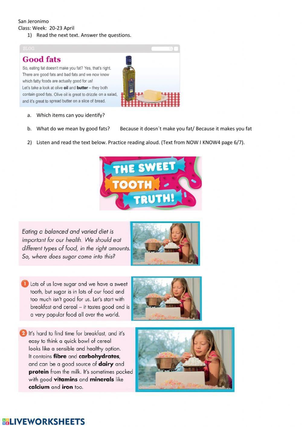 English Lesson 5 worksheet | Live Worksheets