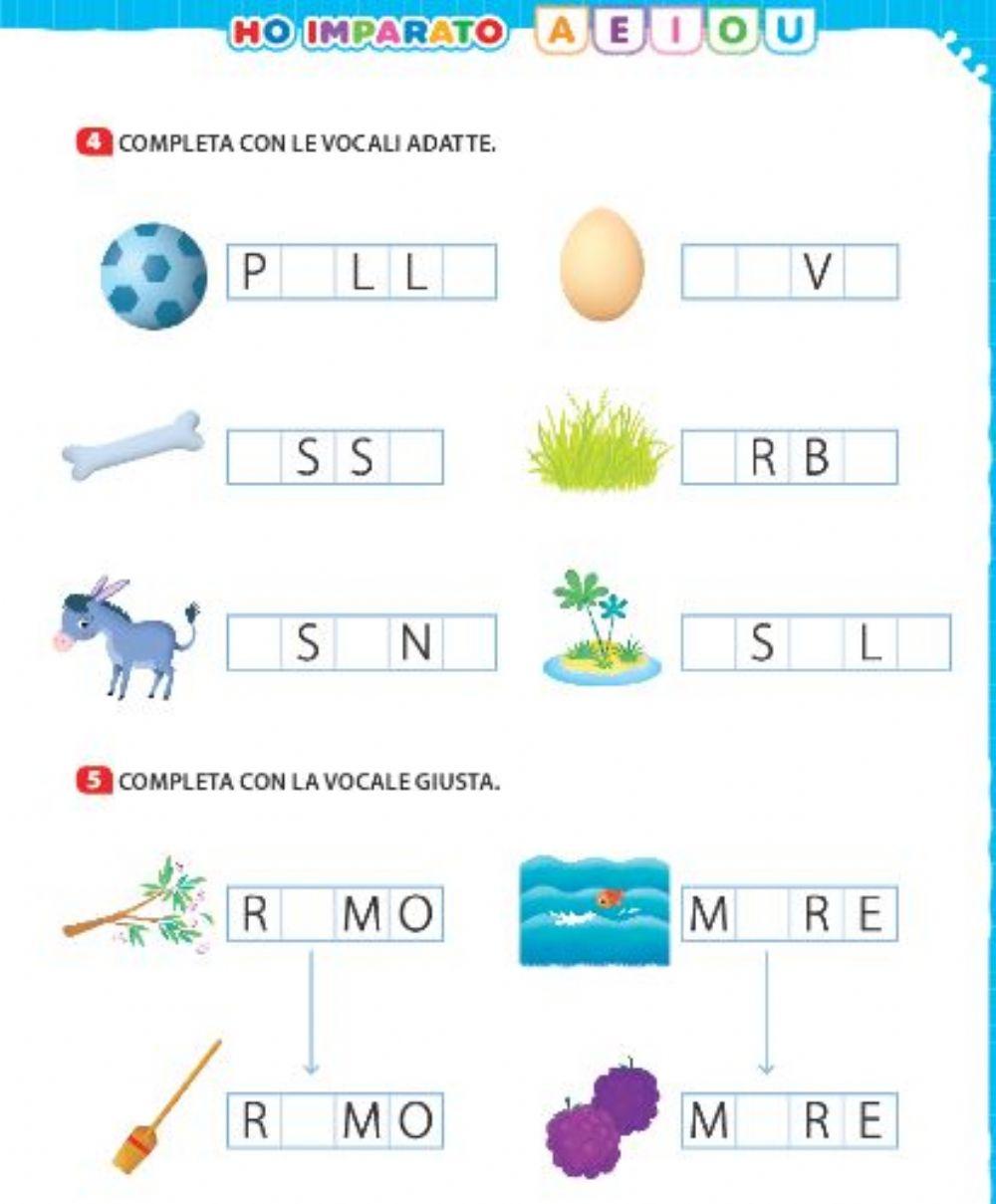 Completa con le vocali online exercise for | Live Worksheets