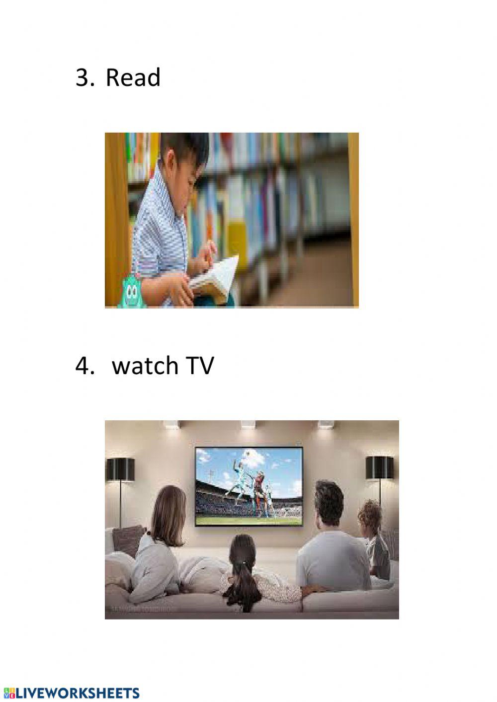 Leisure | Free Interactive Worksheets | 109064