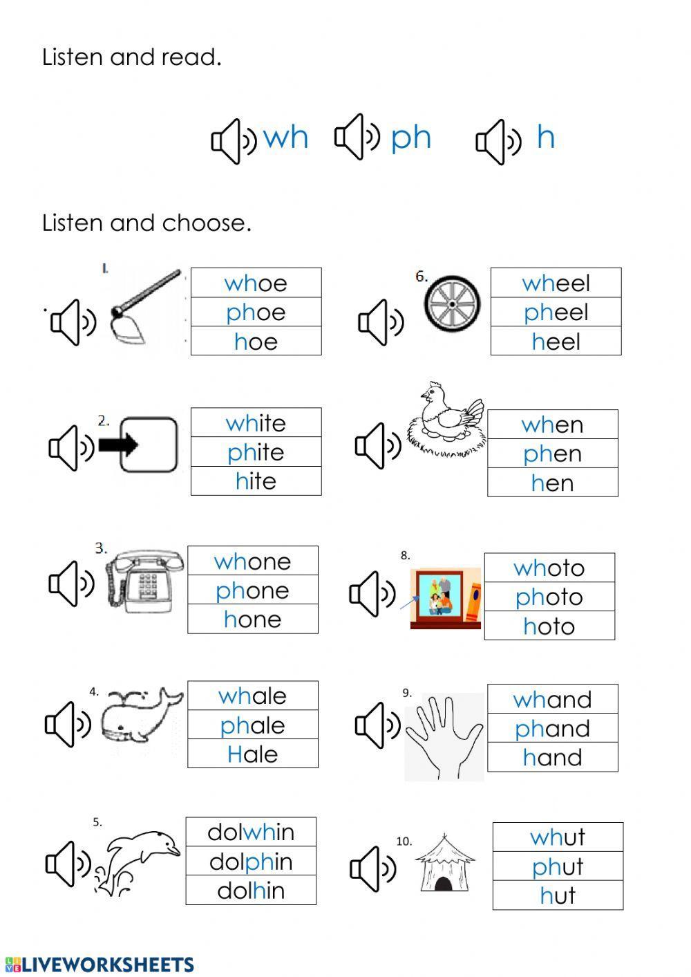 'wh','ph'.'h' 109290 | leesiewwan77 | LiveWorksheets