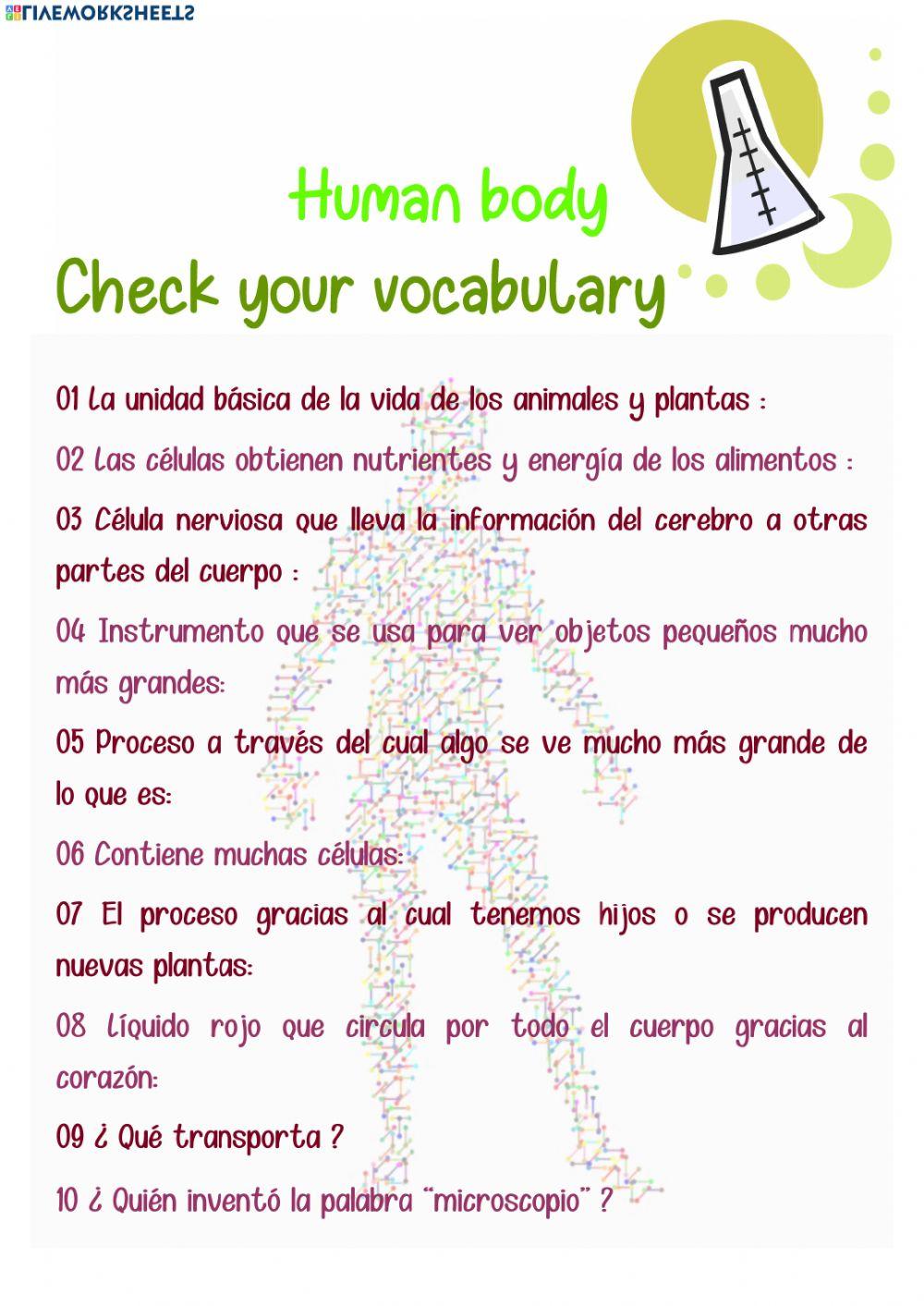 Natural sc vocabulario worksheet | Live Worksheets