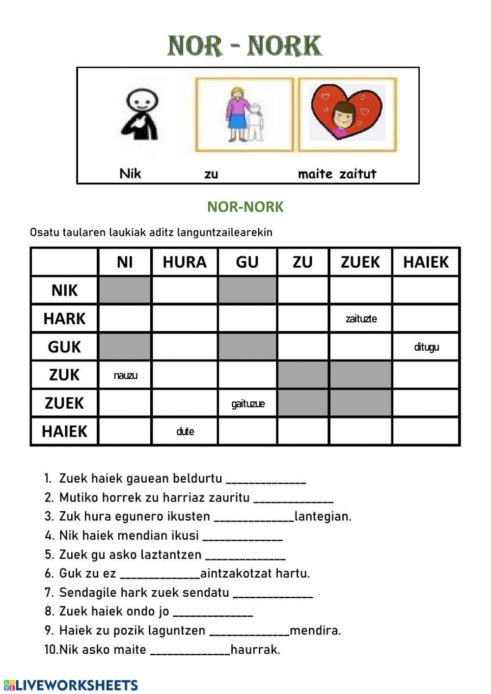Nor-nork oraina… | Free Interactive Worksheets | 109726