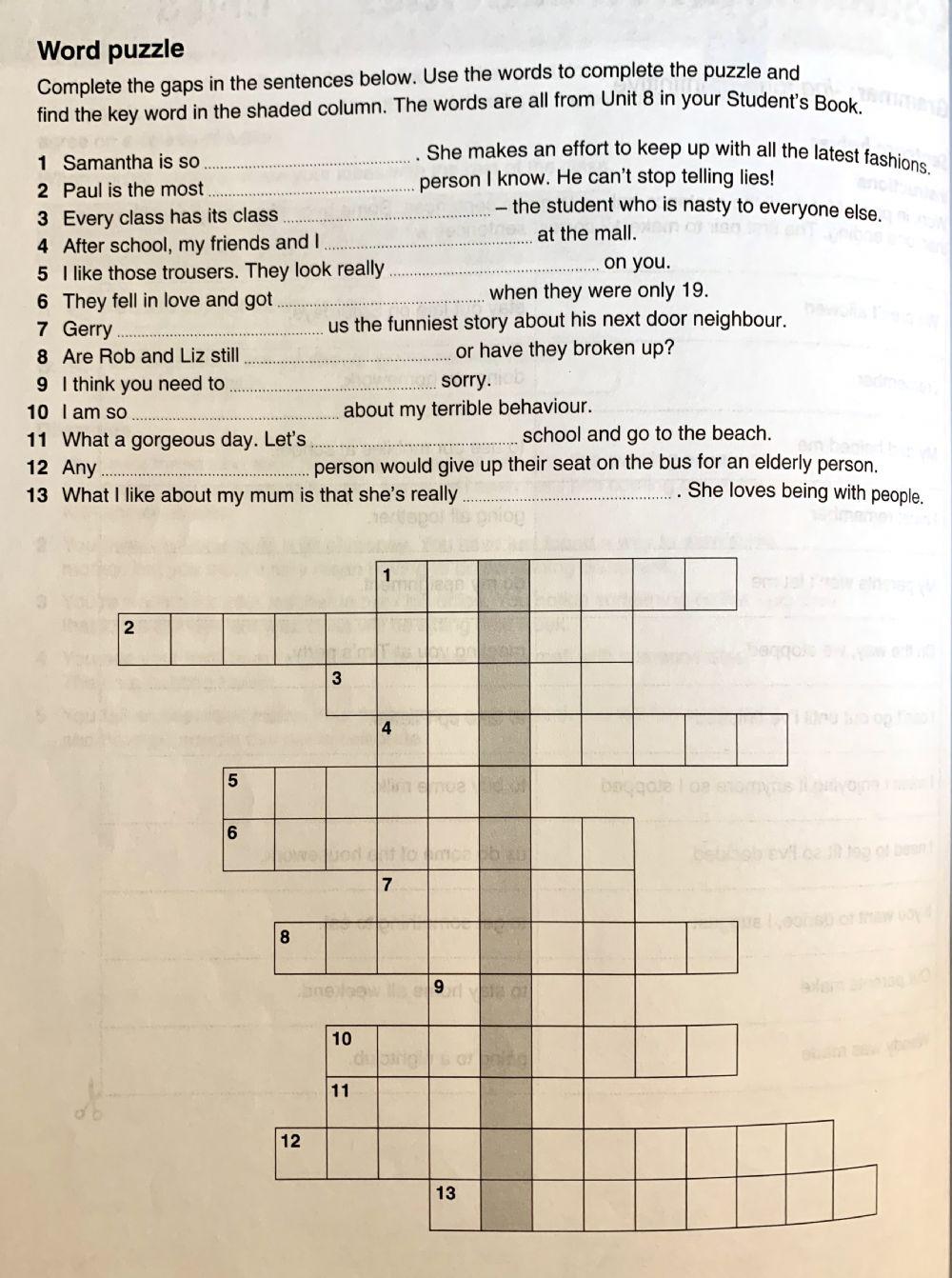 Word Puzzle online exercise for | Live Worksheets