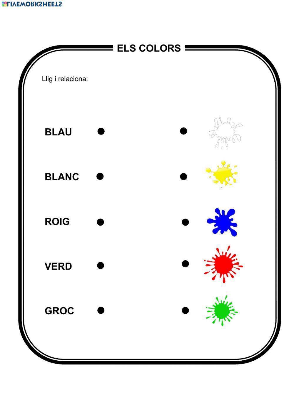Els colors | Free Interactive Worksheets | 109866