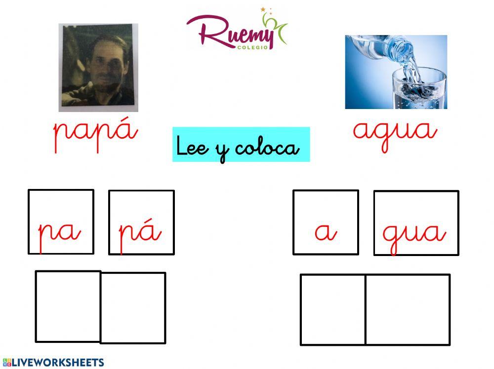 Lectura silabica exercise | Live Worksheets