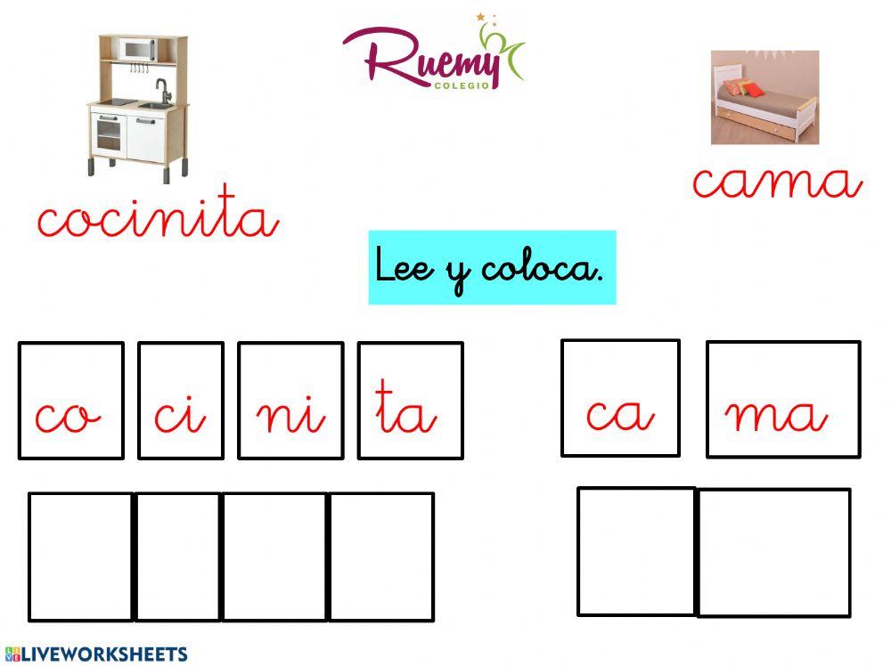 Lectura silabica exercise | Live Worksheets