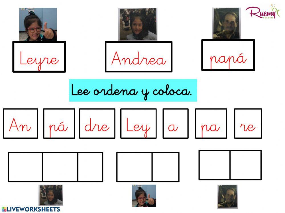 Lectura silabica exercise | Live Worksheets