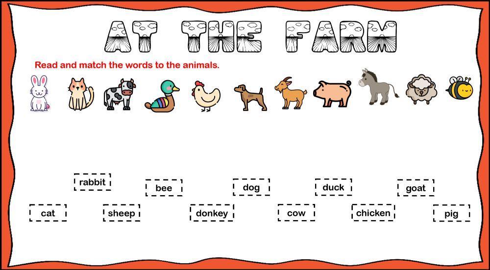 At the farm exercise for 2ºEP | Live Worksheets
