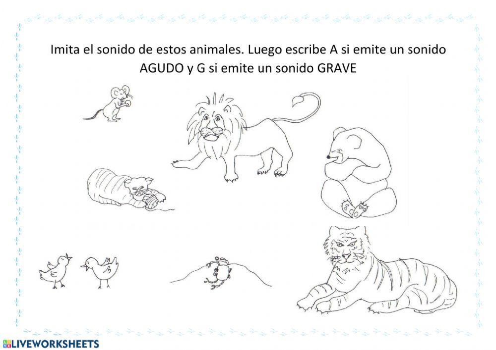 Sonidos agudos … | Free Interactive Worksheets | 110716