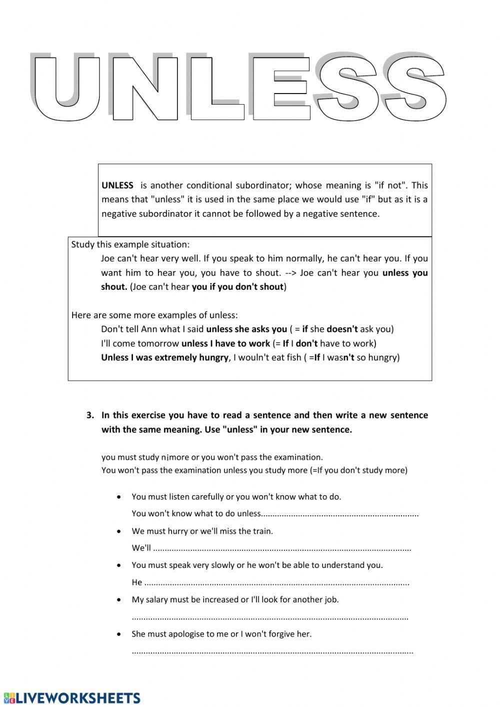 111241 | 3rd conditional and unless | anabonarr