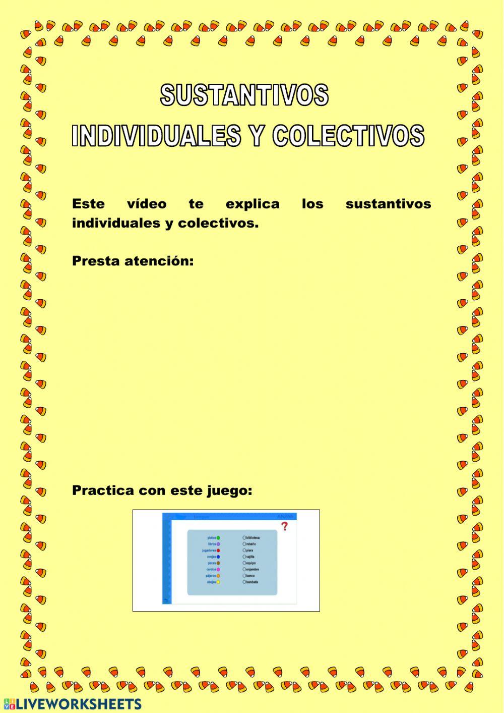 Sustantivos ind… | Free Interactive Worksheets | 79485